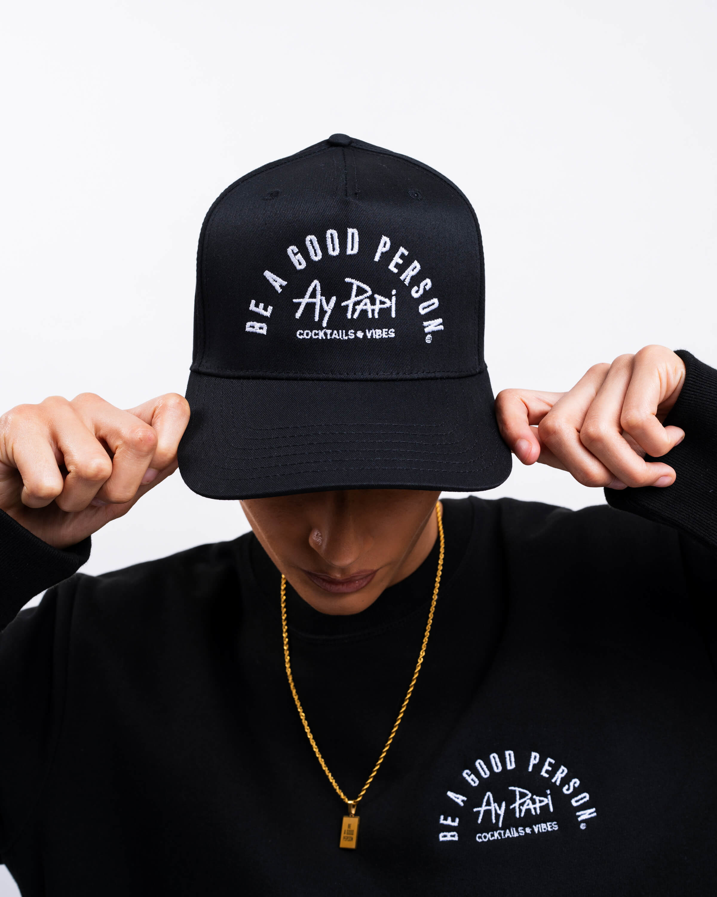 BE A GOOD PERSON X AY PAPI Snapback - Black – Be A Good Person