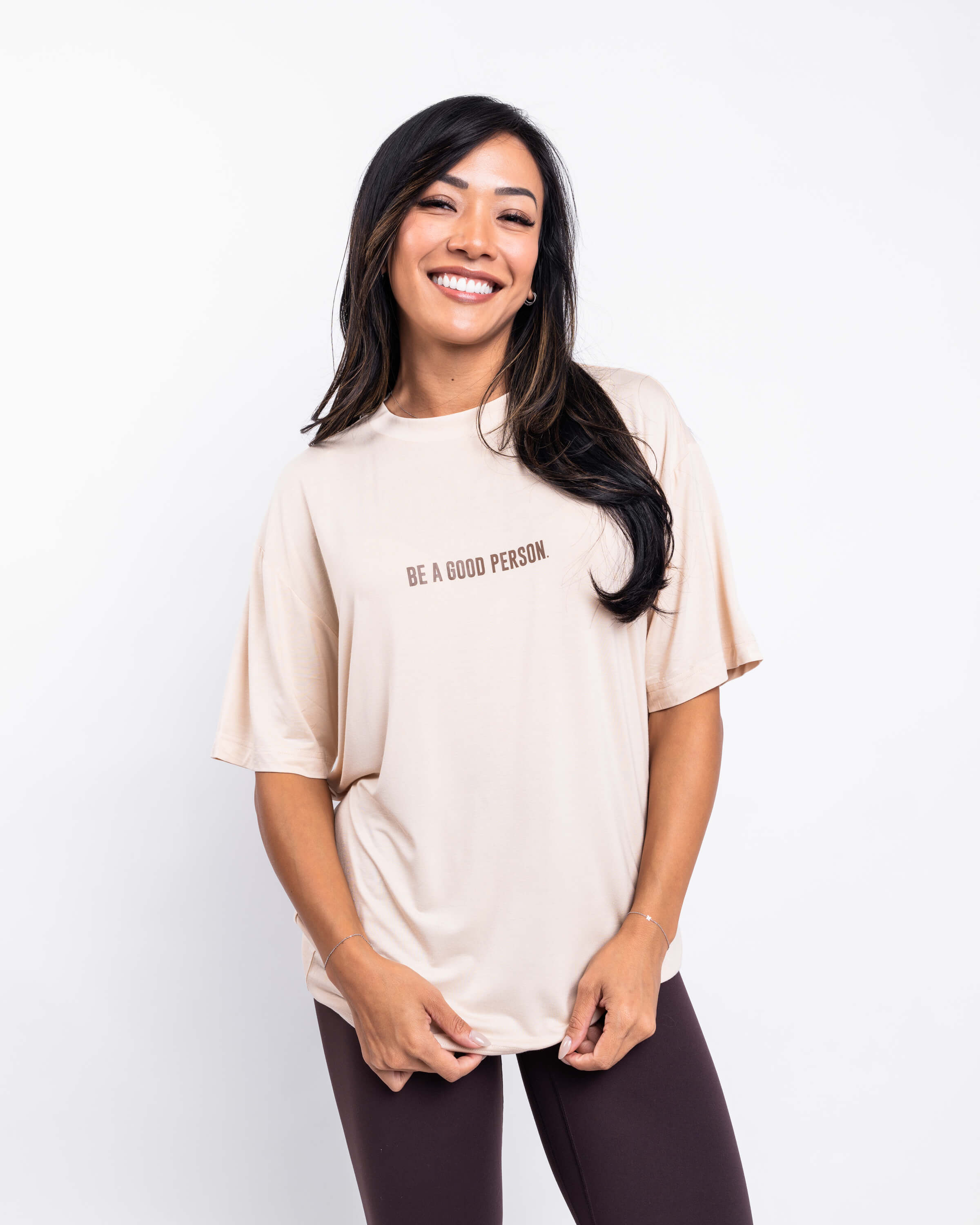 Super Soft Tee Latte Be A Good Person