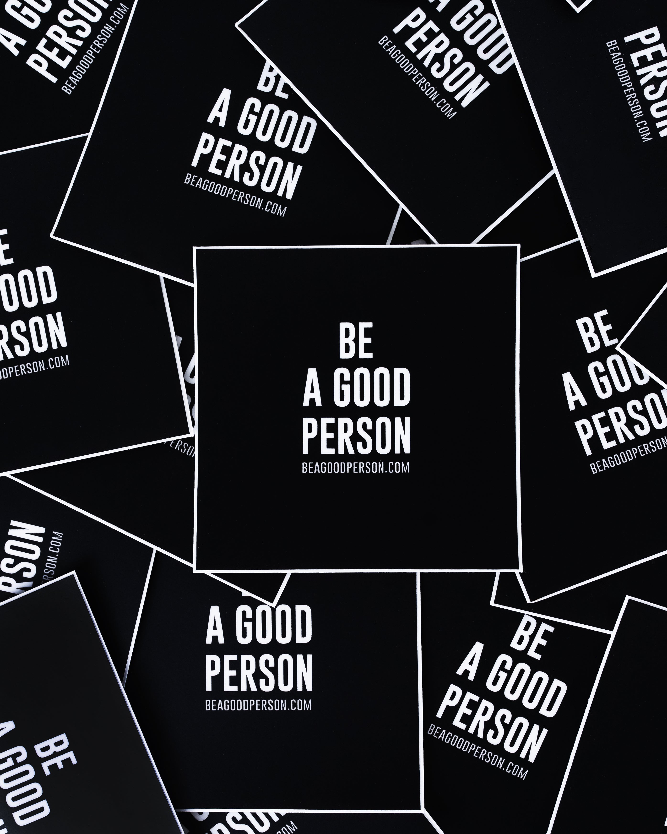 Signature Stickers - Black (4 Pack) – Be A Good Person