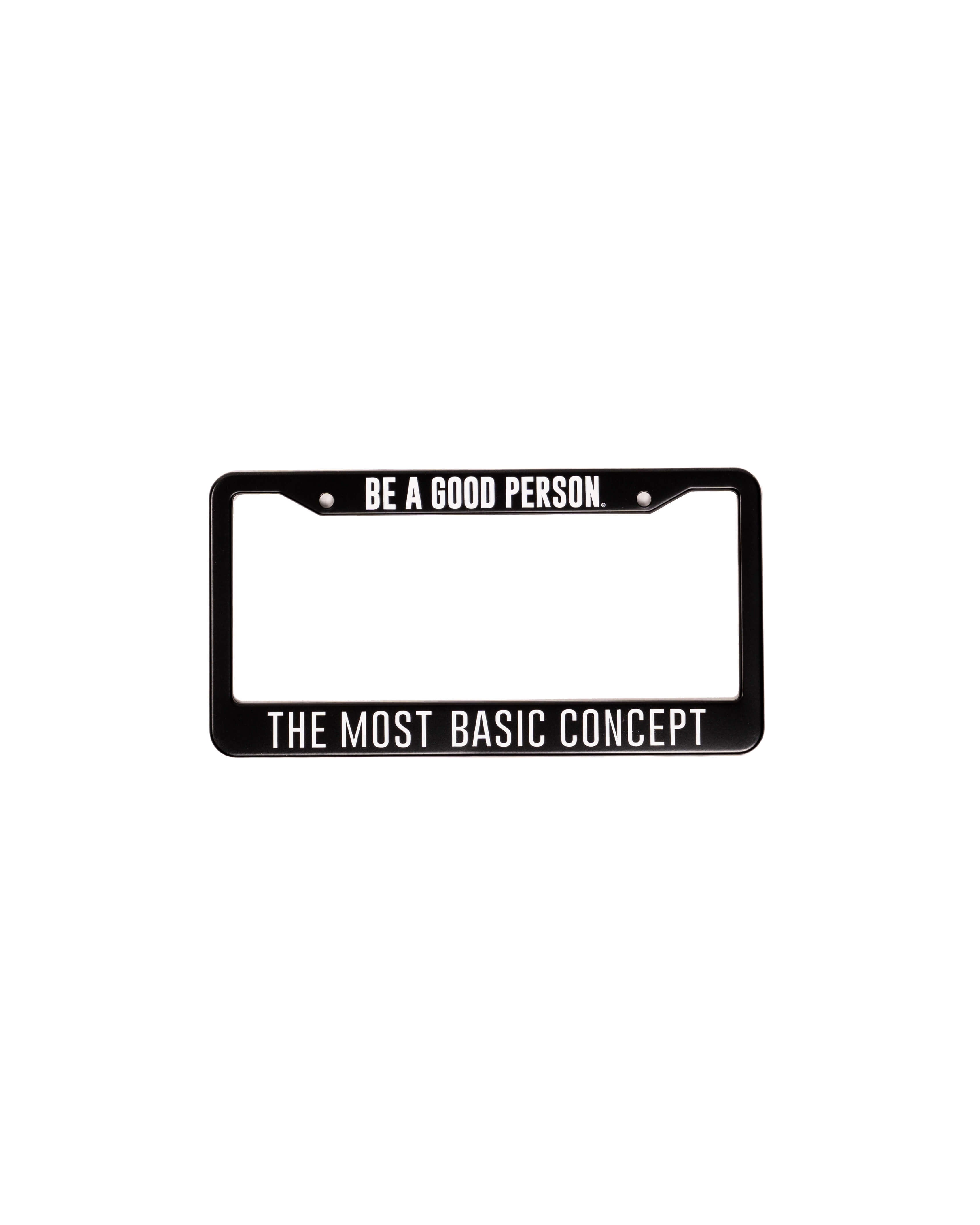 Signature License Plate Cover - Black – Be A Good Person